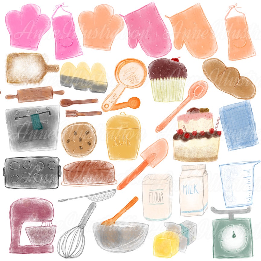 Baking Clipart,culinary Clipart,baker Clipart,cooking Clipart,kitchen ...