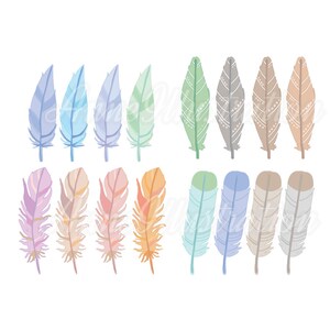 Feathers Clipart,tribal Feathers Clipart,vector, Instant Download_ca10 ...