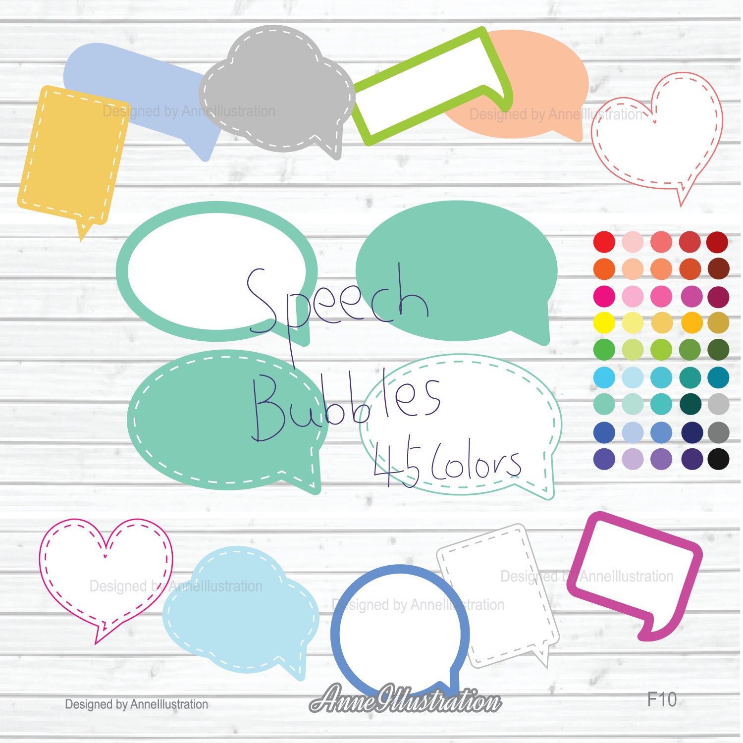 Speech Bubbles ClipartText BubblesText | Etsy