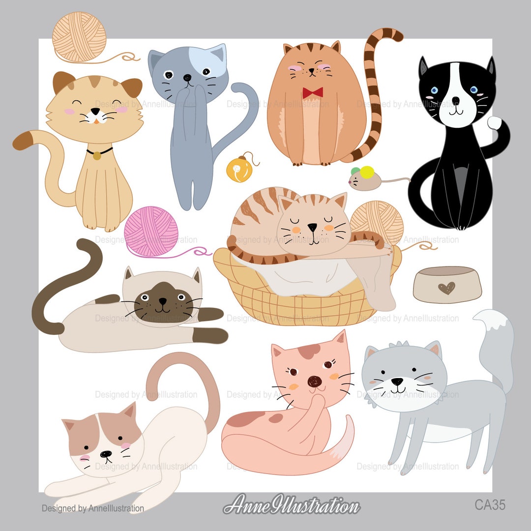 Cat Clipart,pet Clipart,kitten Clipart,kitty Clipart,cats Clipart ...