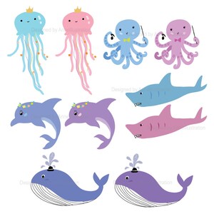 Sea Animals Clipart,ocean Clipart,whale Clipart,dolphin Clipart ...
