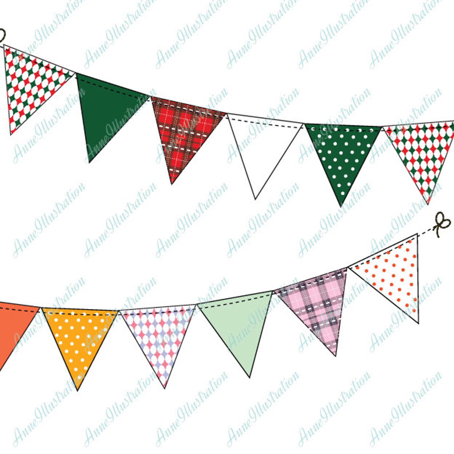 Bunting Clipartflag Clipartgarland Clipartbunting Banners - Etsy