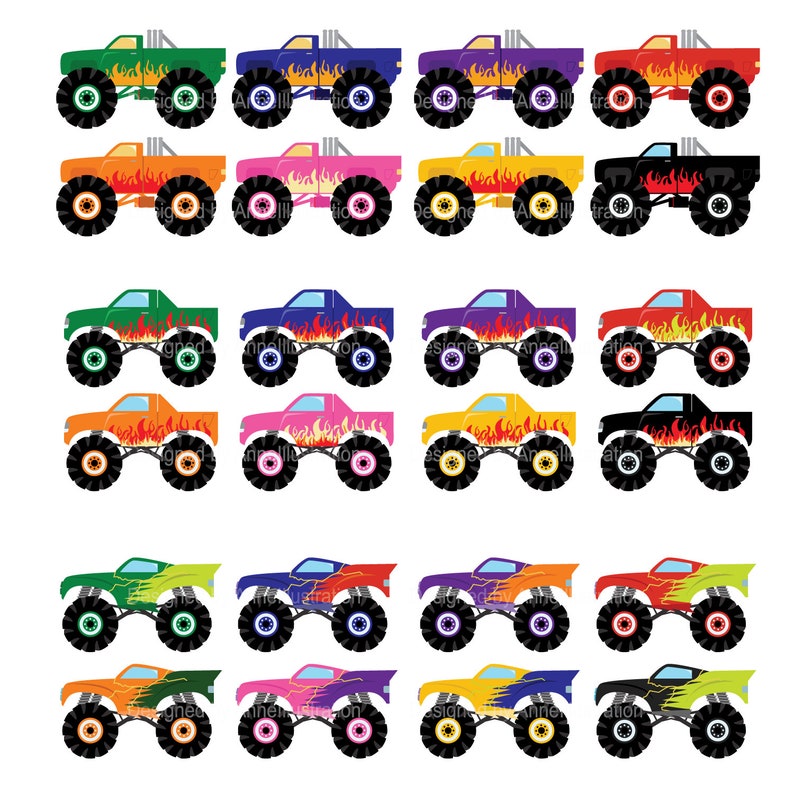 Monster truck clipartBoy clipartRacing Invitations | Etsy