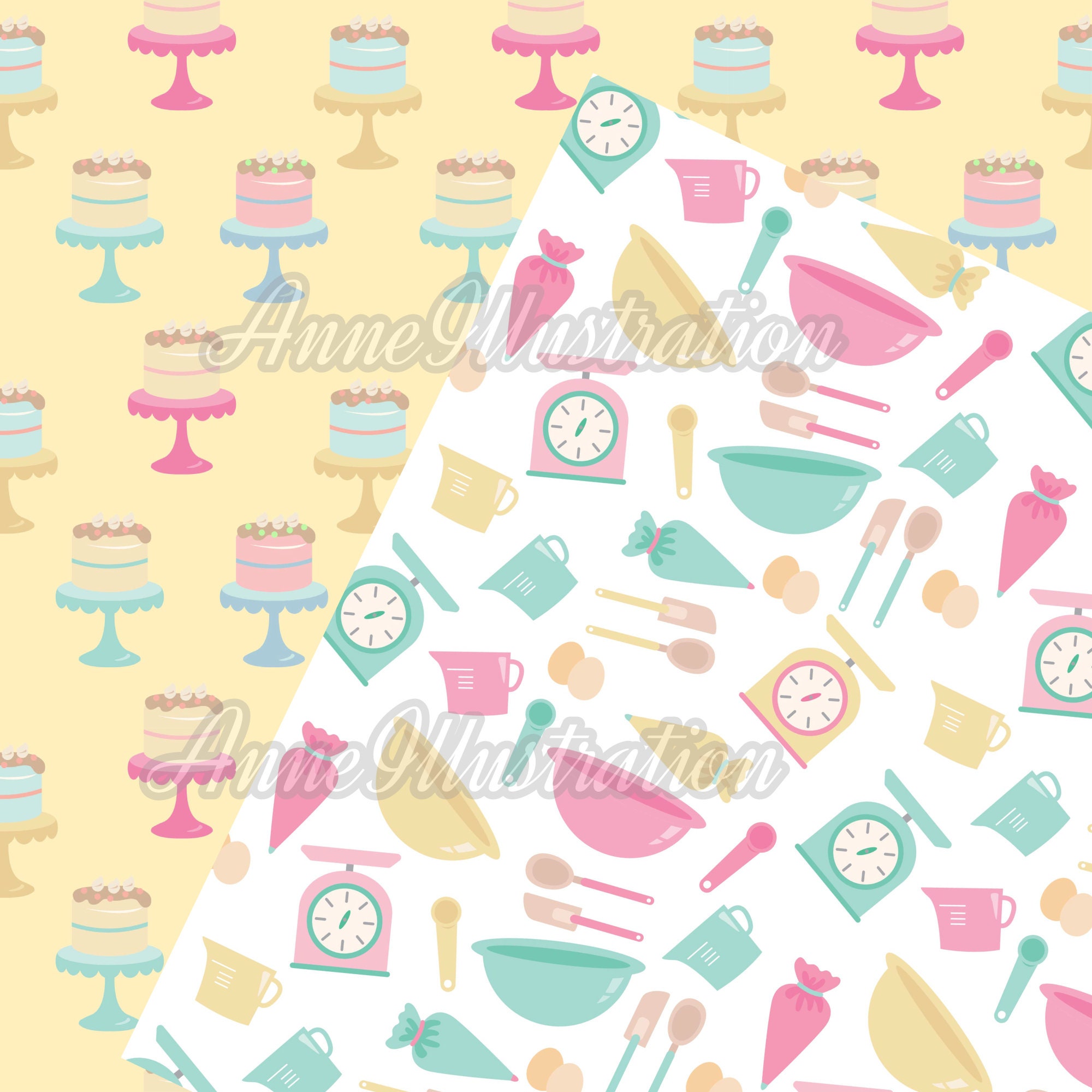 Baking Seamless Digital Paper Cooking Cook Bakery Dessert Kitchen Cake