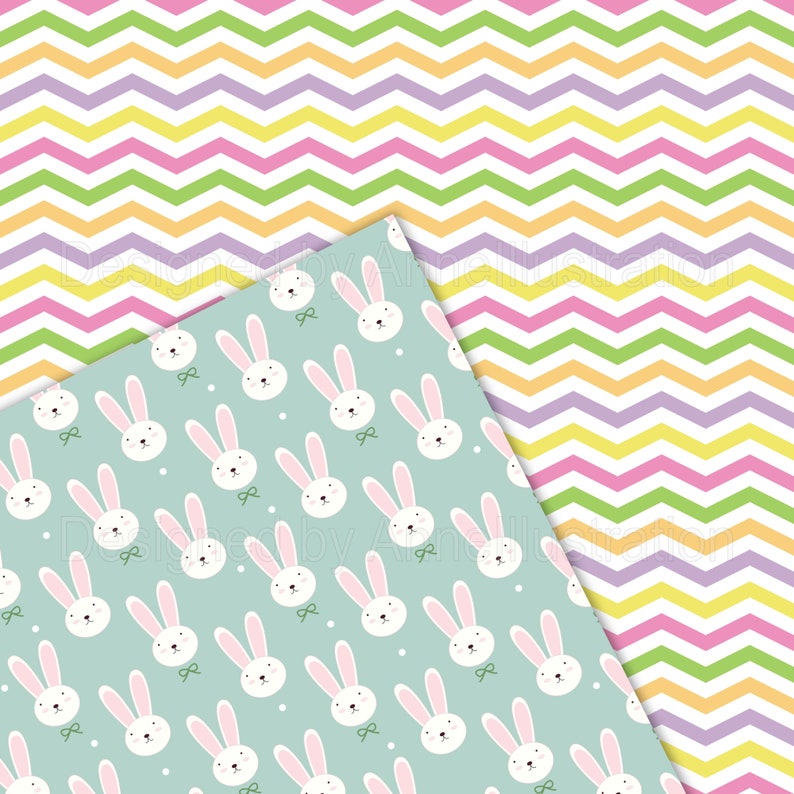 Easter Bunnies[seamless]digital Papers,pastel Bunny,eggs,children ...