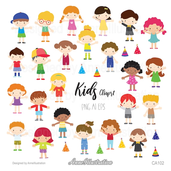 Cute Children Clipart