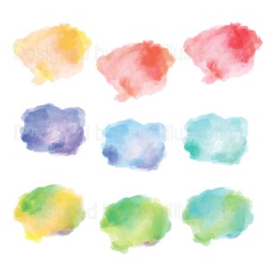 Watercolor Clipart,watercolor Border,watercolor Circle,brush Stroke ...