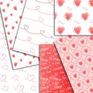 Heart Digital Paper(not in Seamless),love Digital Paper,valentine ...