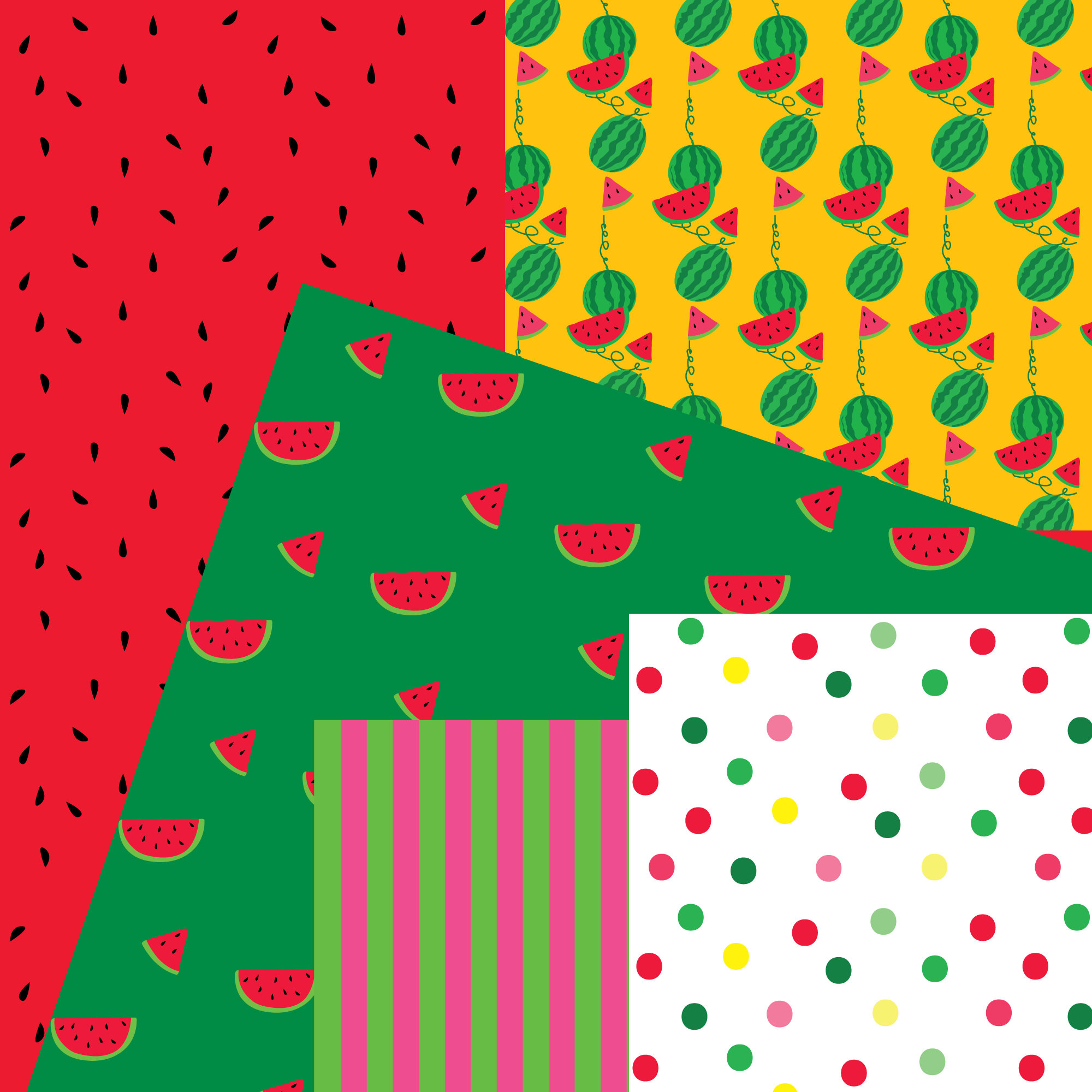 Watermelon Digital Papernot in Seamlesssummerfruit Digital - Etsy