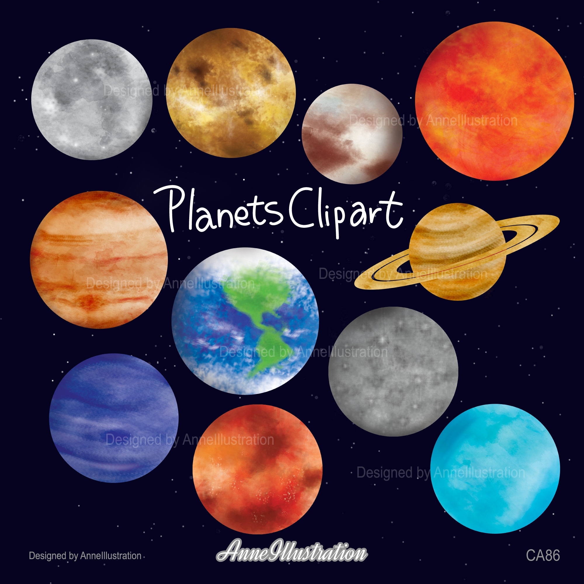 Planets In Our Solar System Clipart