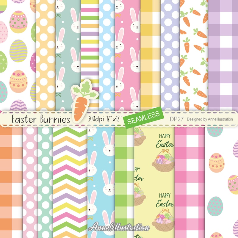 Easter Digital Paper - Etsy
