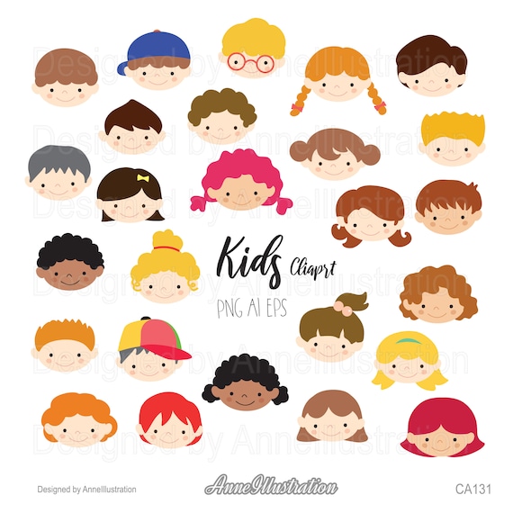 Clipart Viso Bambina