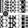 Neutral Buffalo Plaid Digital Paper Set, Seamless Lumberjack Plaid ...