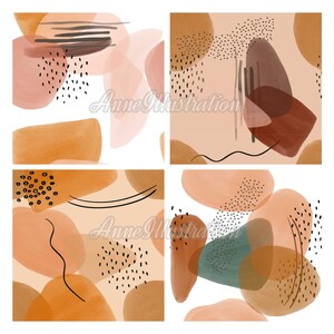 Abstract Boho(seamless)digital Paper,doodle,simple Boho,hand Drawn ...