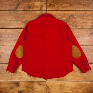 Vintage Workwear Jacket XL 70s Hunting Suede Patch Overshirt Red Button - Etsy