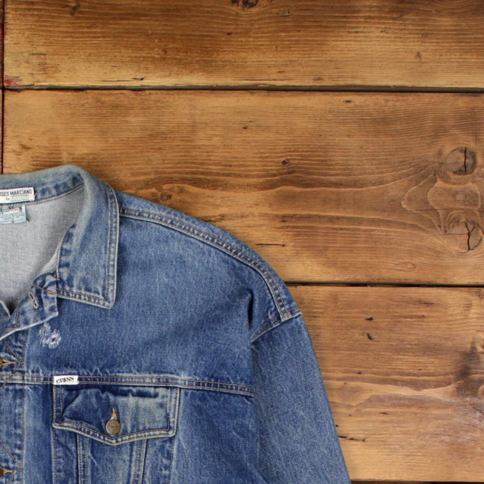 Vintage Guess Denim Jacket XL 90s Trucker USA Made Blue - Etsy