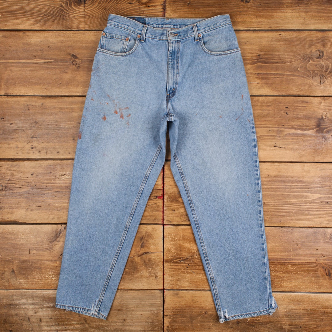 Vintage Levis 560 Jeans 33 X 30 USA Made Stonewash Tapered Blue Red Tab ...