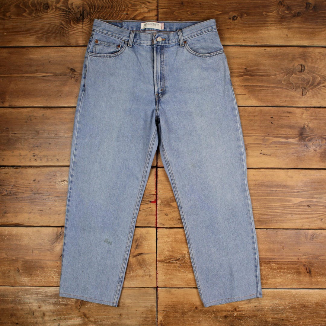 Vintage Levis 550 Jeans 35 X 29 Stonewash Straight Blue Red Tab Denim ...