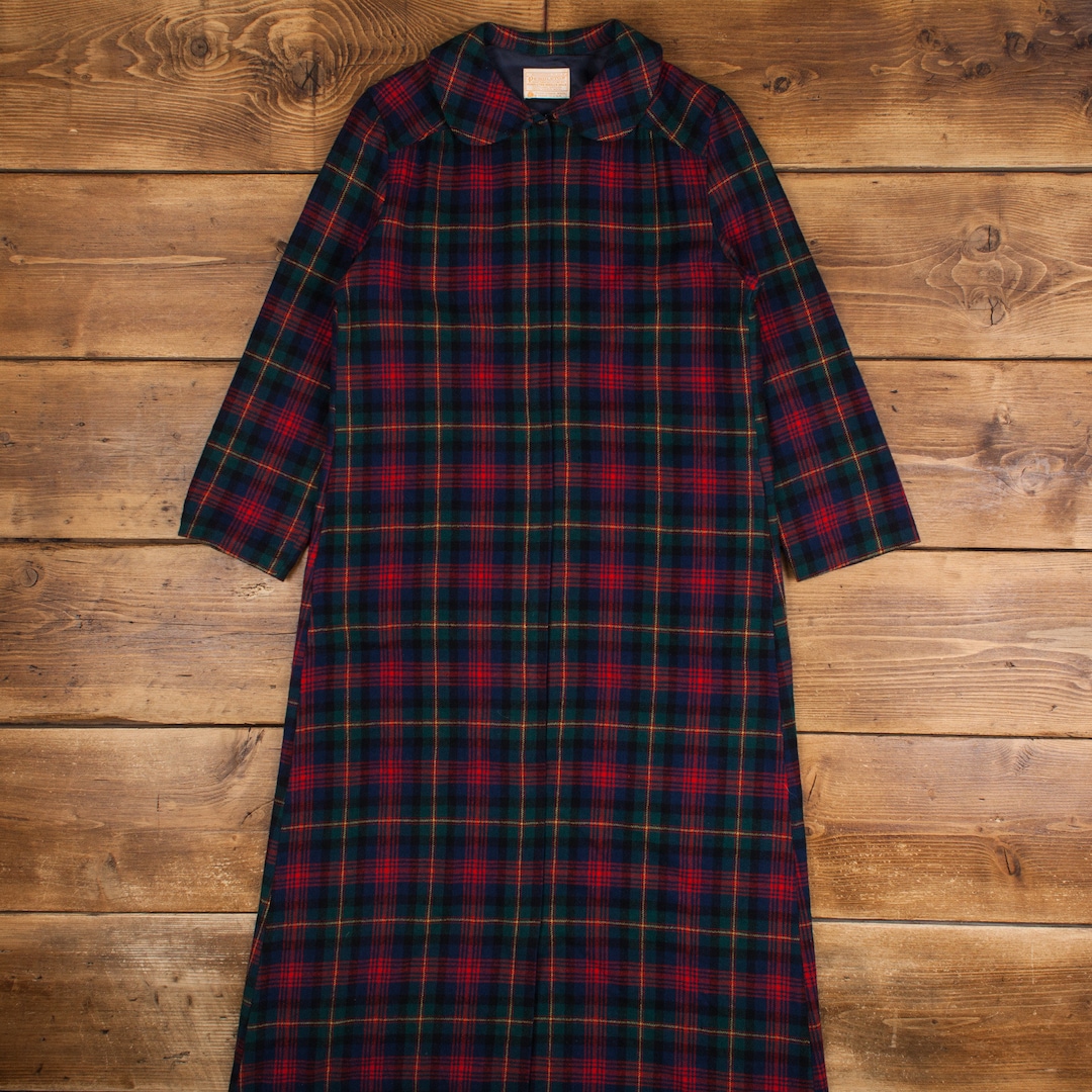 Vintage Pendleton Wool Coat M 70s Talon Zip Night Coat USA Made Plaid Red Zip - Etsy