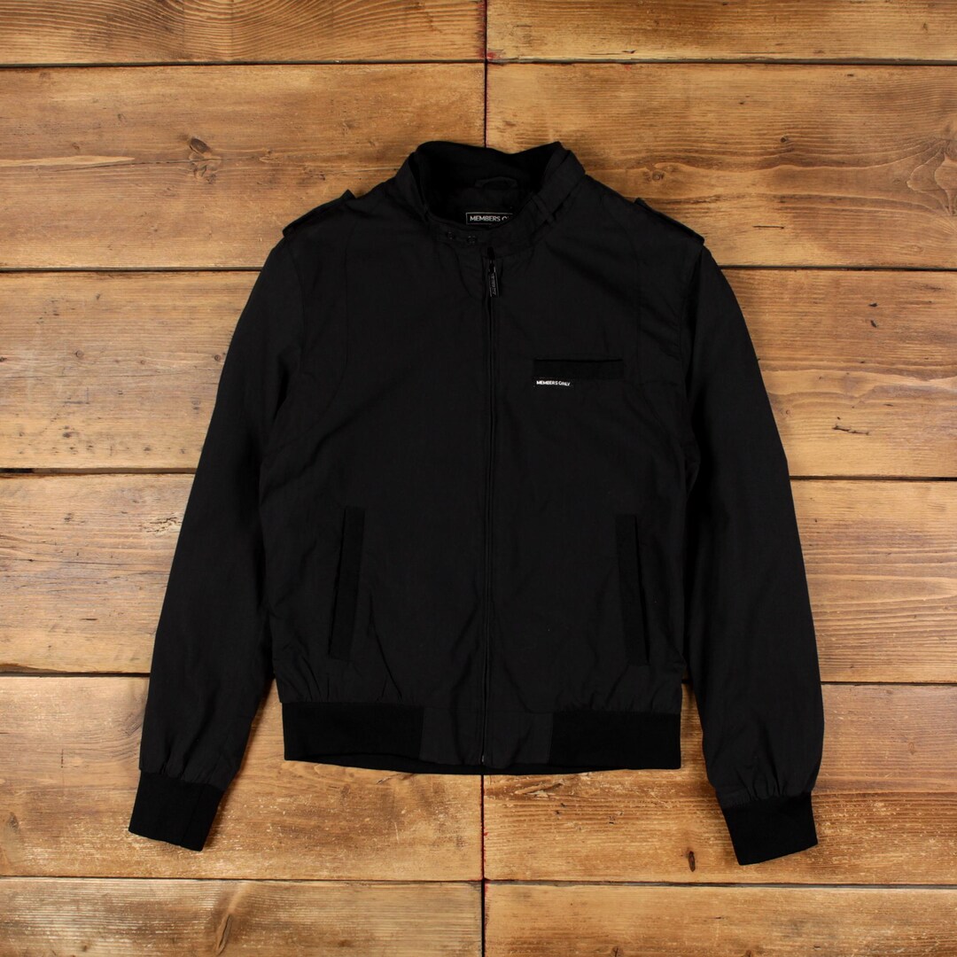 Vintage Members Only Bomber Jacket S Windbreaker Black - Etsy