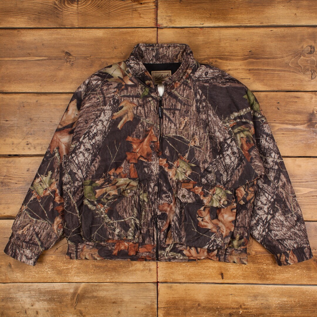 Vintage Woolrich Hunting Jacket L 90s Realtree Raglan Camouflage Brown ...