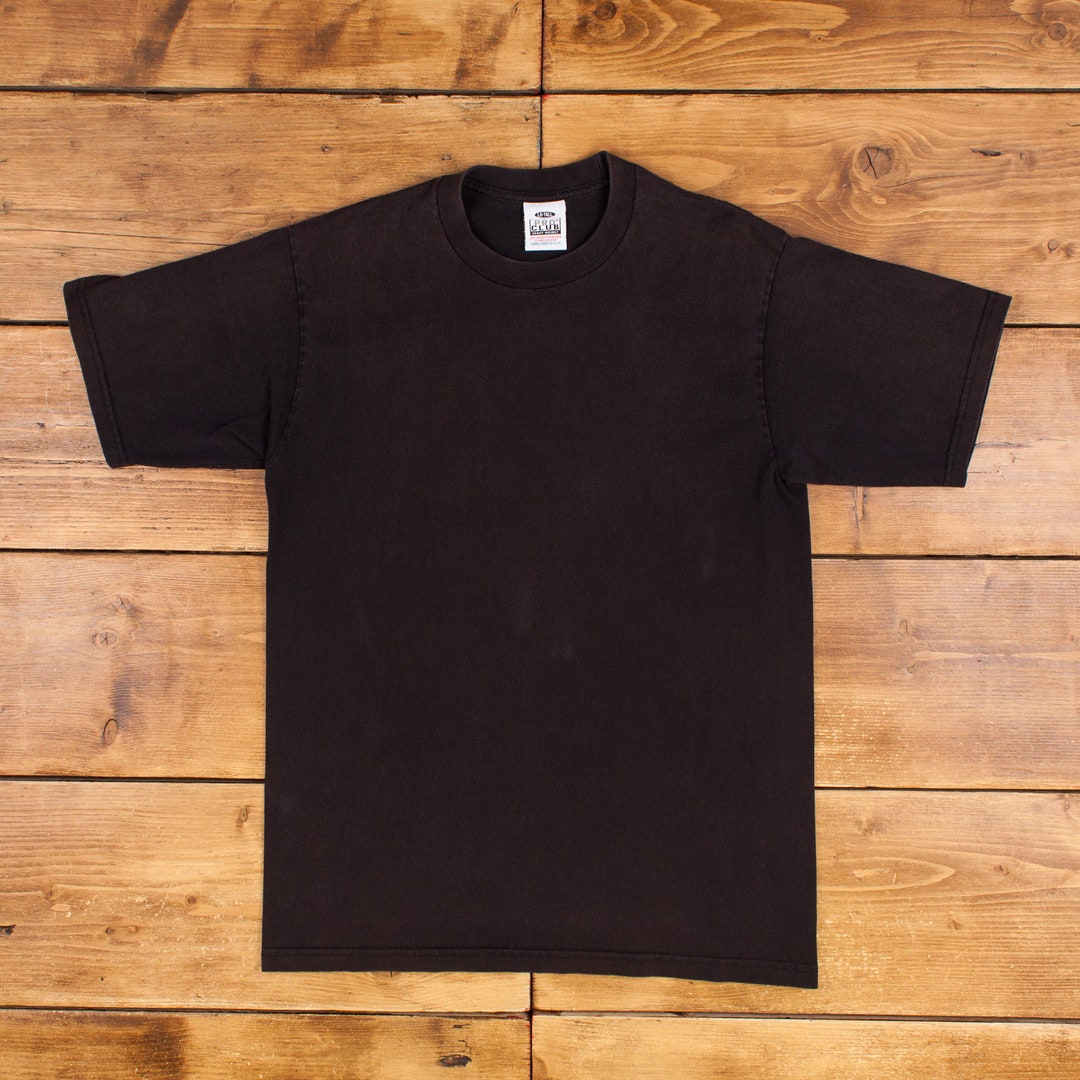 Vintage Blank T Shirt L 90s USA Made Pro Club Tall Black Tee - Etsy