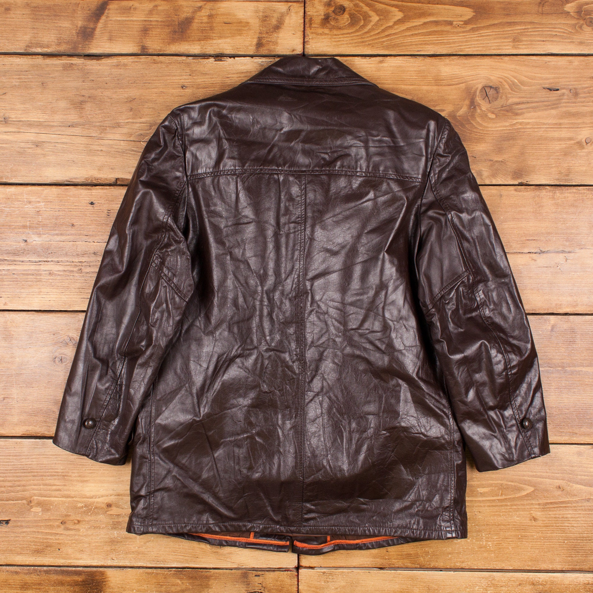 Vintage Cooper Leather Jacket L 70s USA Made Brown Button - Etsy Vintage Cooper Leather Jacket L 70s USA Made Brown Button - Etsy