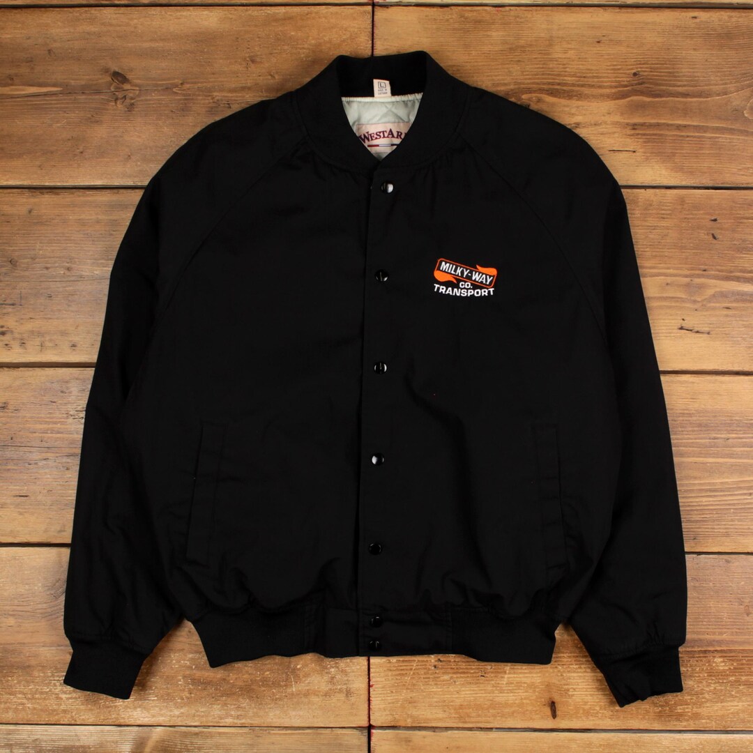 Vintage Westark Varsity Jacket L Mens 00s Black Casual Sports College ...