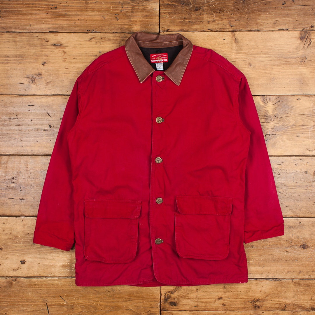 Vintage Marlboro Windbreaker Jacket M 90s Red Button - Etsy