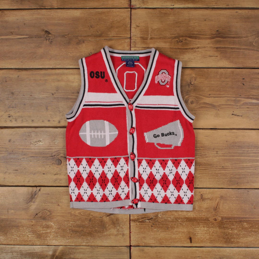 Vintage Collegiate Eagle's Eye Cardigan S Ohio State American Football ...