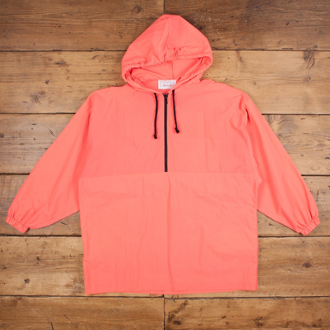Vintage Honors Windbreaker Jacket L 90s USA Made Pink Zip - Etsy