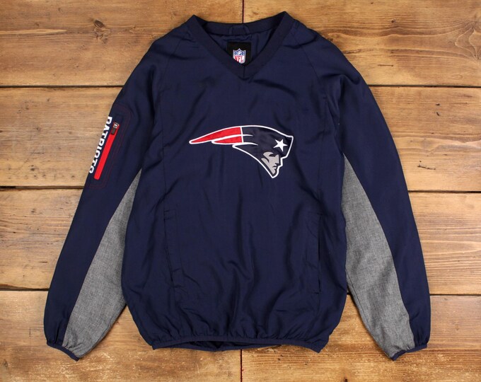 Vintage NFL Windbreaker Jacket S New England Patriots Sports Pullover ...