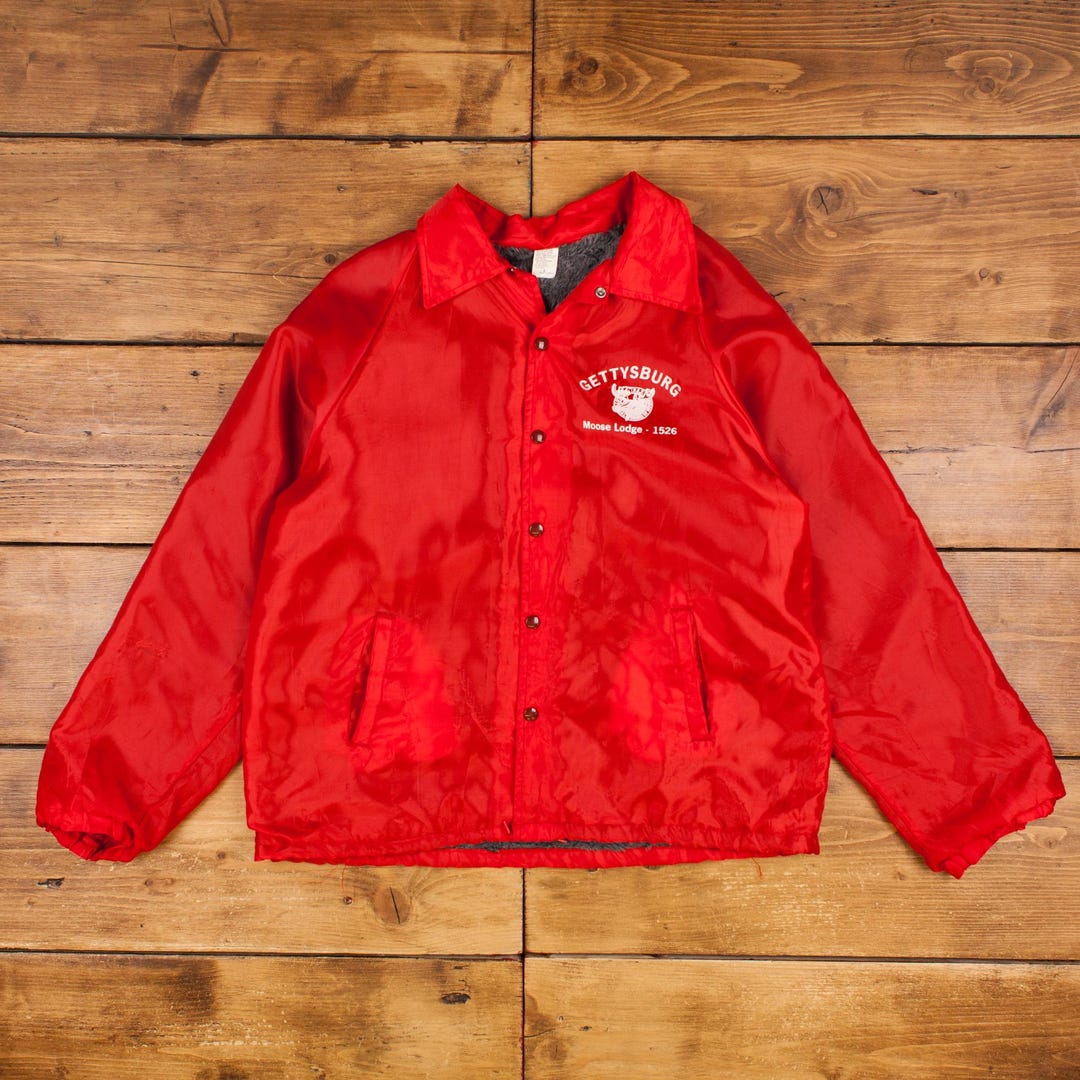 Vintage Coach Jacket L 80s Gettysburg USA Made Red - Etsy