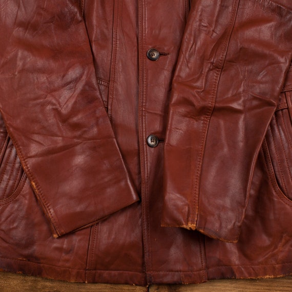 Vintage William Barry Leather Jacket L 80s Suede USA … - Gem