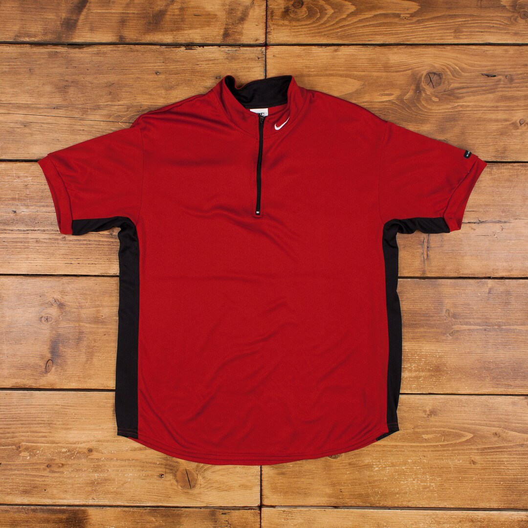 Vintage Nike Logo T Shirt M 90s Cycling Jersey Red Tee - Etsy