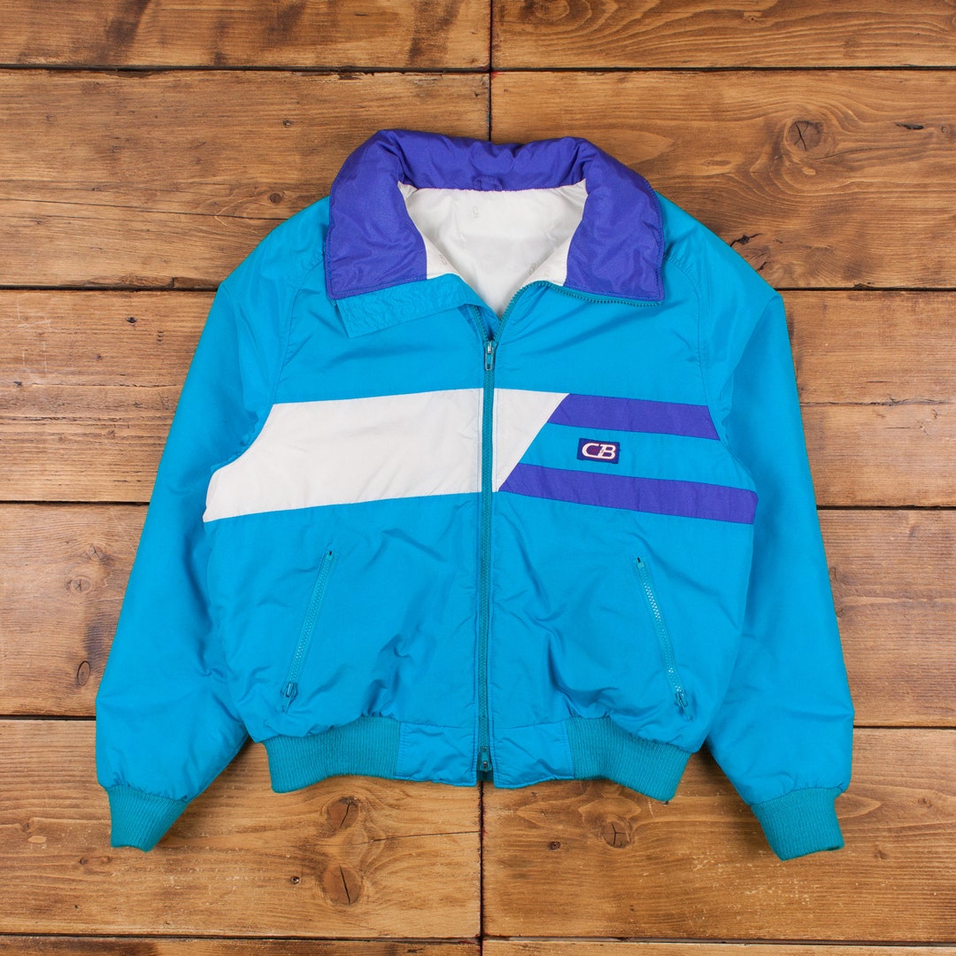 Vintage CB Ski Jacket L 80s USA Made Blue Womens Zip - Etsy