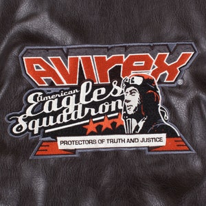 Vintage Avirex Faux Leather Jacket L Eagles Squadron Flight Bomber ...