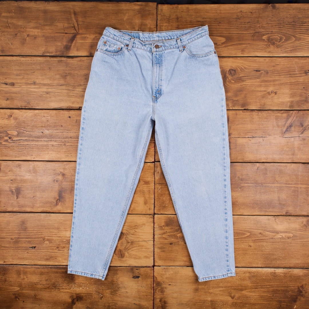 Vintage Levis 522 Jeans 36 X 29 USA Made 90s Stonewash Tapered Blue ...