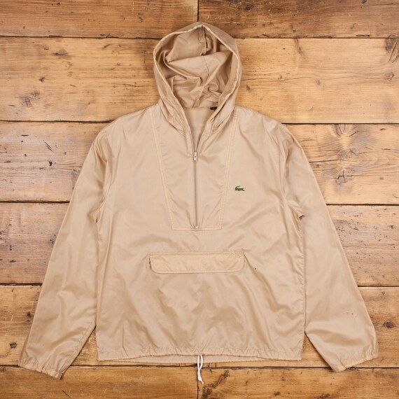 Veste coupe vent Lacoste vintage M 90s a capuche zippee beige Etsy France