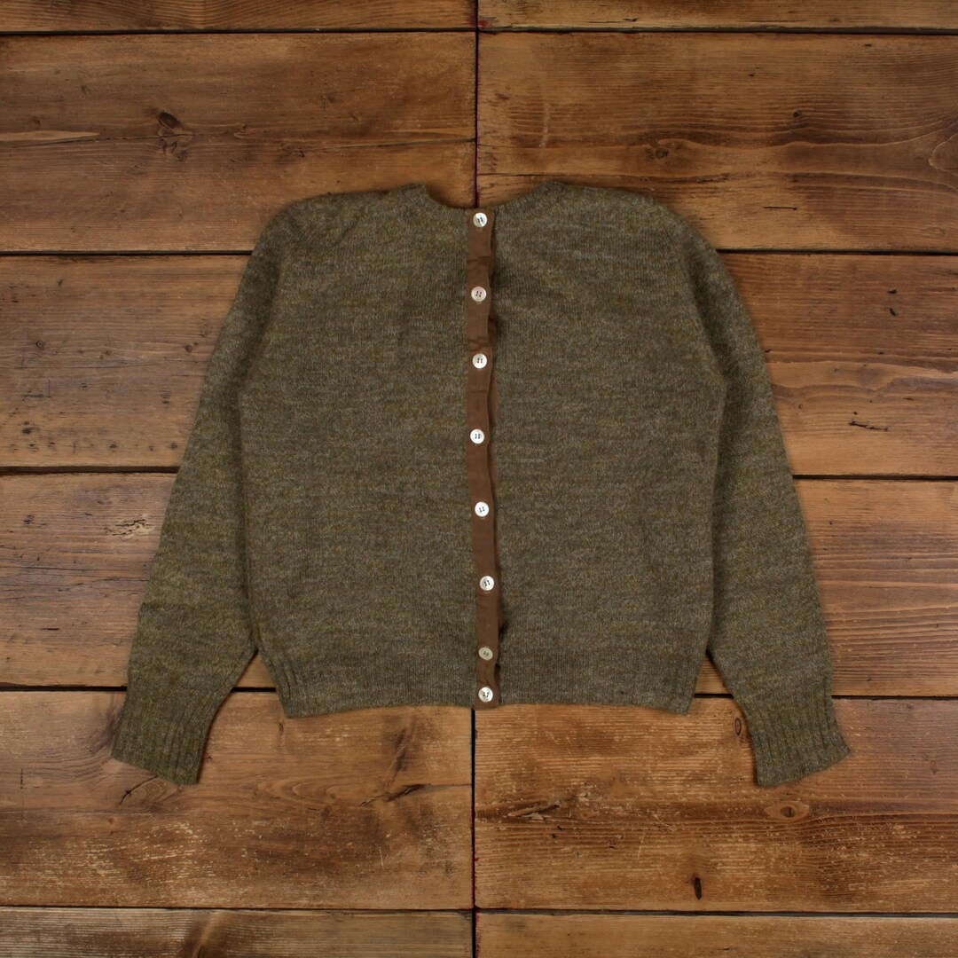 Vintage the Villager Cardigan XS 70s Womens Roundneck Wool Beige - Etsy