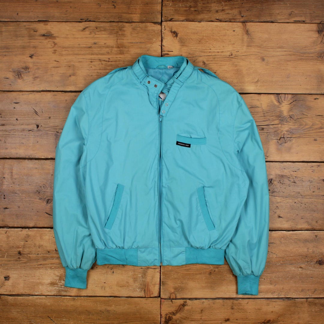 Vintage Members Only Bomber Jacket M 80s Windbreaker Blue - Etsy