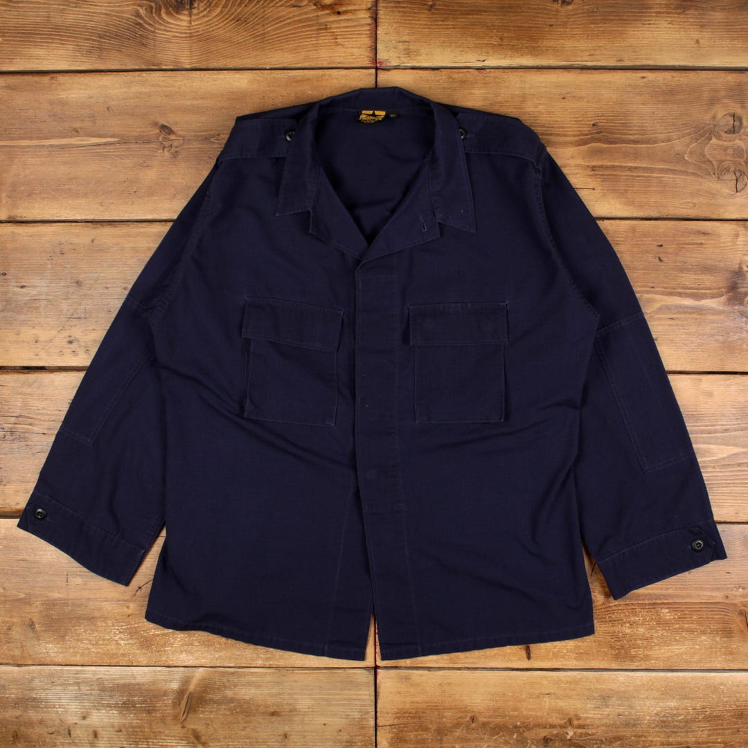 Vintage Propper Workwear Shirt Button XL Utility Mens Long Sleeve Blue ...