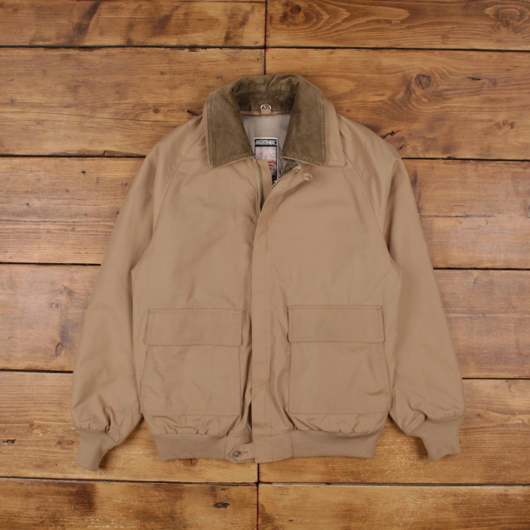 Vintage Mighty Mac Bomber Jacket M 80s USA Made Brown - Etsy