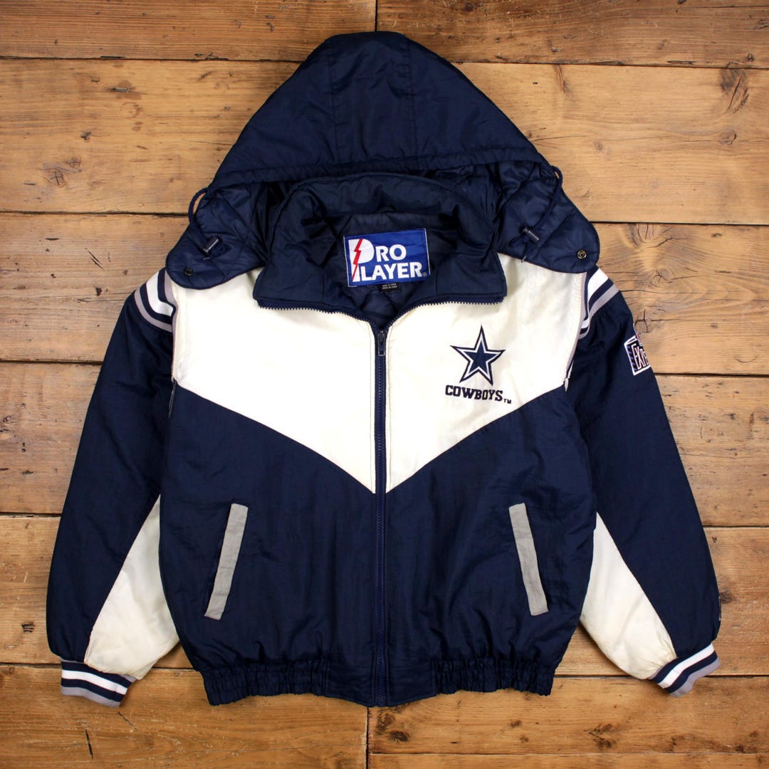 Vintage Pro Player Windbreaker Jacket L 90s Dallas Cowboys Colour Block ...