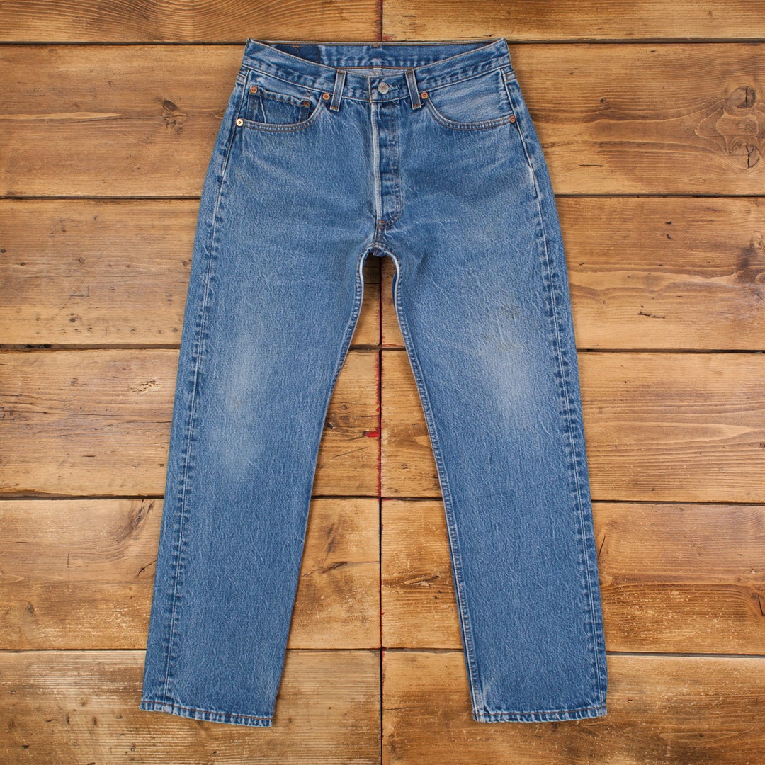 Vintage Levis 501 XX Jeans 31 X 30 USA Made 90s Stonewash Straight Blue ...
