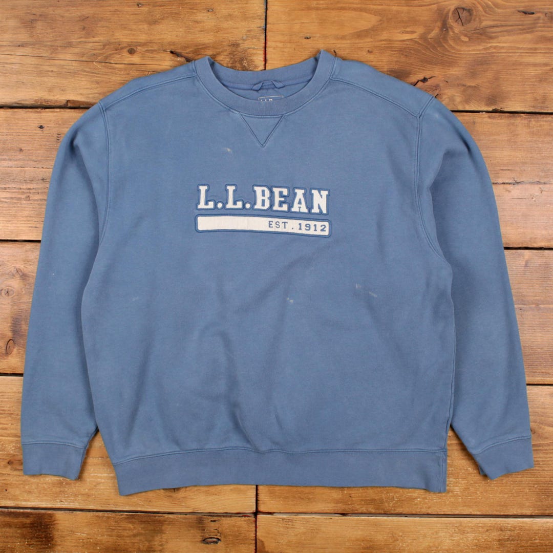 Vintage L.l.bean Logo Sweatshirt L Roundneck Mens Blue - Etsy