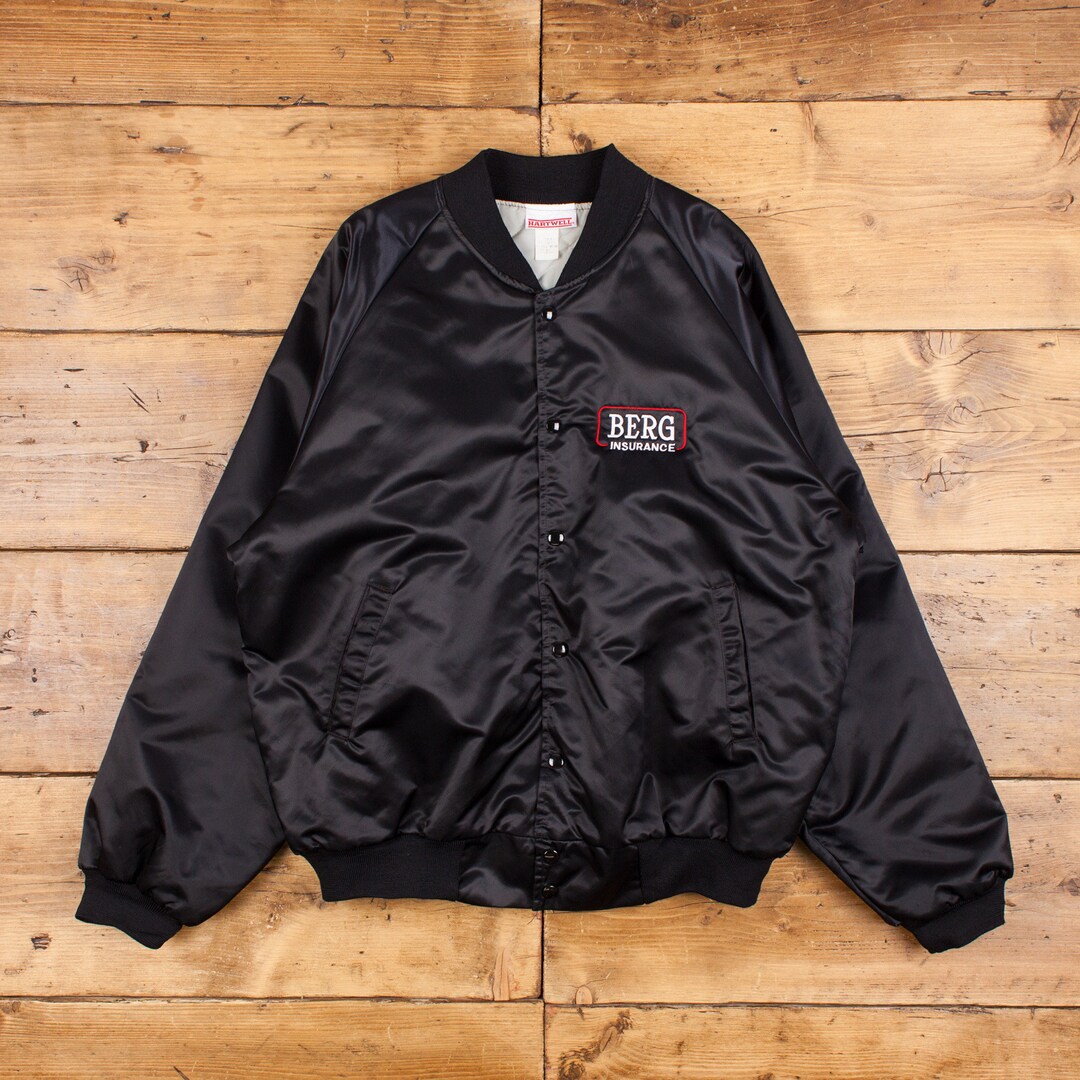Vintage Hartwell Coach Jacket XL Varsity 80s USA Made Black - Etsy