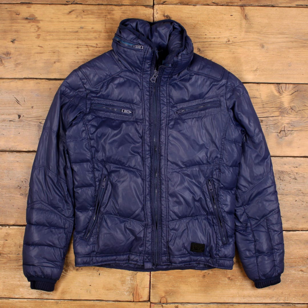 Diesel Puffer Jacket M Mens Blue Casual Outdoor Mid-length Down - Etsy