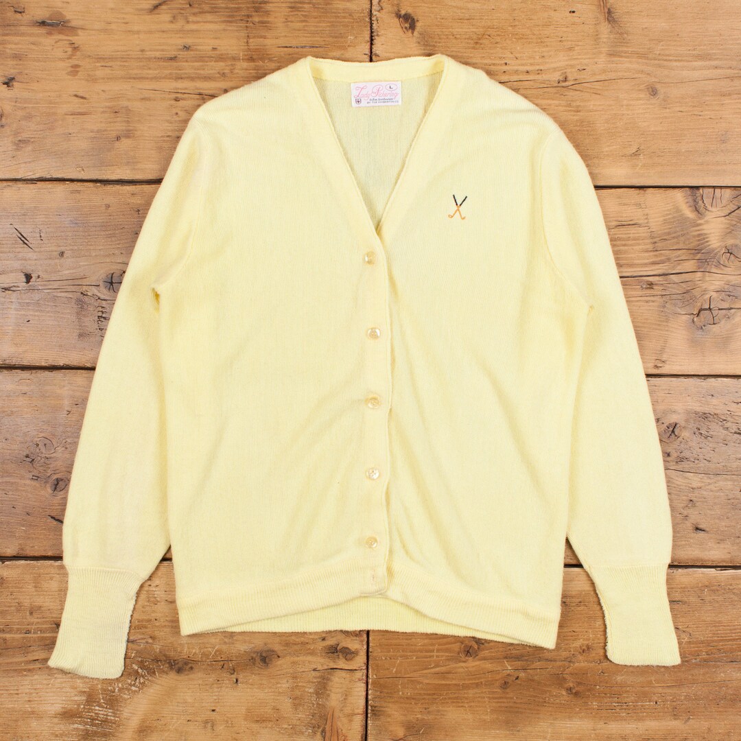 Vintage Lady Pickering Cardigan L 60s Embroidered Hockey Womens Button ...