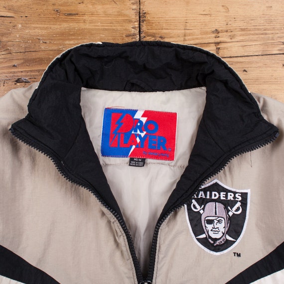 Vintage Pro Player Windbreaker Jacket M 90s NFL Raide… - Gem